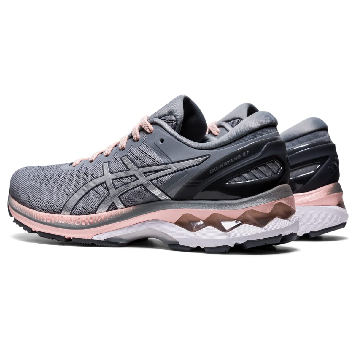 ASICS Women's Gel-Kayano 27 Running Shoes, 10, Sheet Rock/Pure Silver