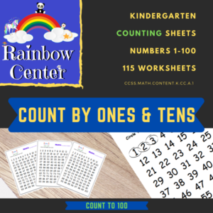 count to 100 by ones and tens - 115 printable worksheets - kindergarten