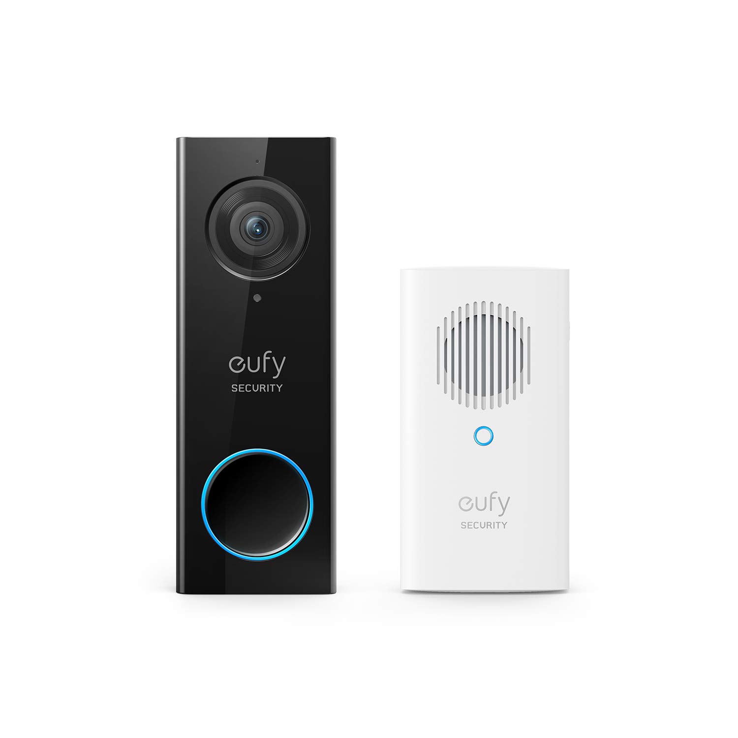 eufy Security, Wi-Fi Video Doorbell, HD 1080p-Grade, No Monthly Fee, Local Storage, Human Detection, Wireless Chime - Requires Existing Doorbell Wires and Installation Experience, 16-24 VAC, 30 VA