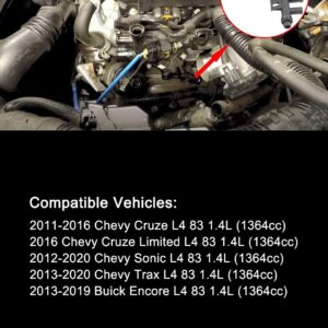 902-846 Engine Coolant Water Outlet Compatible with Chevy Cruze 2011-2016 Sonic 2012-2020 Trax 2013-2020 Buick Encore 2013-2019 1.4L L4 Replace# 25193922 55565334 Thermostat Housing