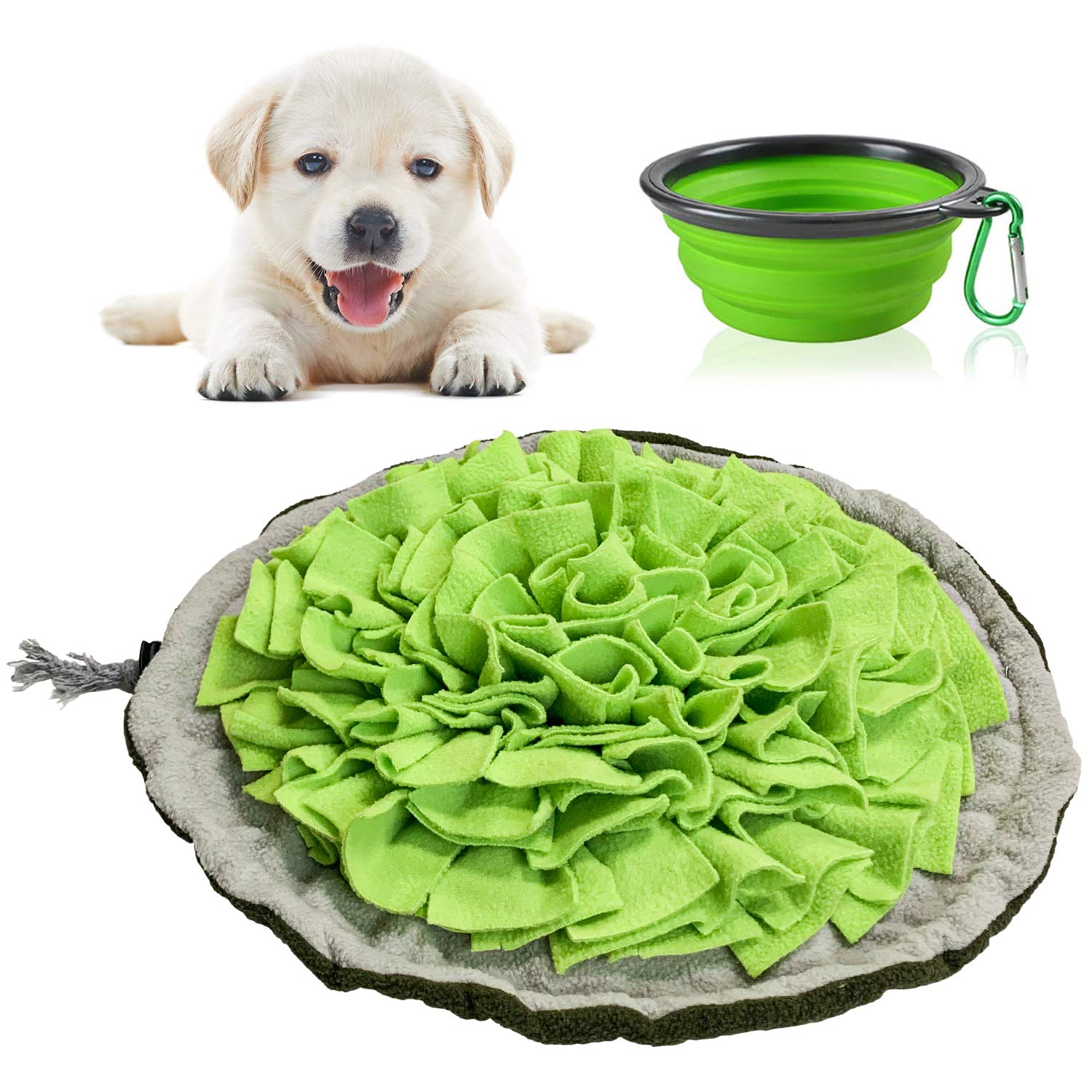 SCHITEC Snuffle Mat for Dogs, [Upgraded] Pet Slow Feeding Pad, Nosework Sniffing Bowl for Puppies Cats Small Dogs