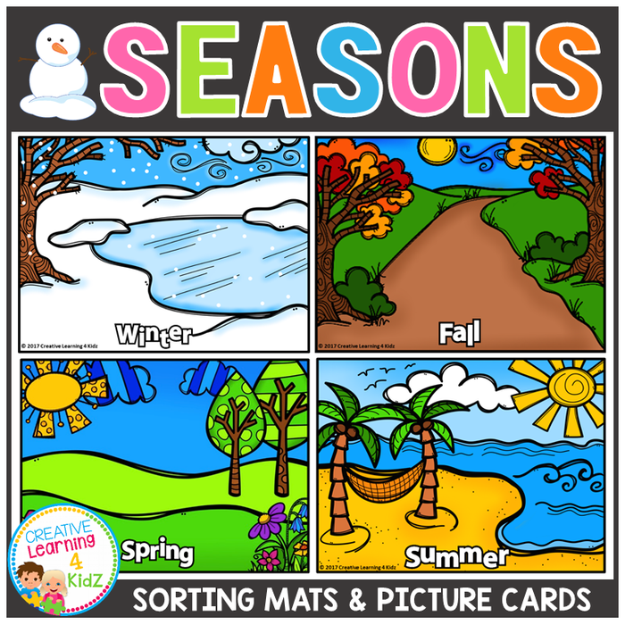 Seasons Sorting Mats + Picture Cards