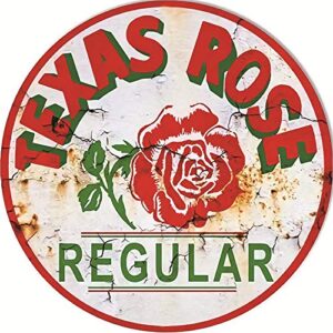 vintage antique style metal sign texas rose regular home kitchen coffee office art bar round tin sign 12x12 in wall decoration lm