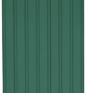 vidaXL Garden Firewood Storage Shed- Galvanized Steel Green Log Shed- Compact Outdoor Wood Storage Solution- 64.2"x32.7"x60.6"- Durable and Easy to Assemble