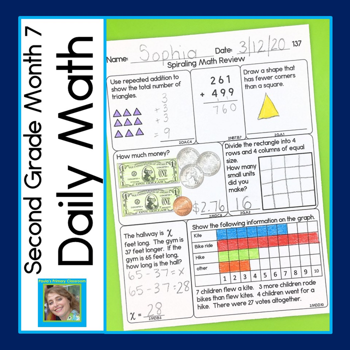 Daily Math Second Grade Month 7