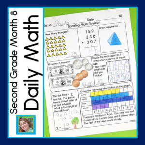 daily math second grade month 8