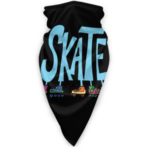 roller skates bandana neck gaiter headband for men and women, multifunctional head scarf, face mask l