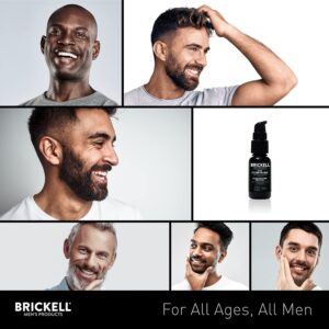 Brickell Men's Dark Circle Under Eye Treatment Serum For Men, Natural and Organic Eye Gel to Firm Men's Wrinkles, Reduce Dark Bags Under Eyes, and Promote Youthful Skin, 0.65 Ounce, Unscented