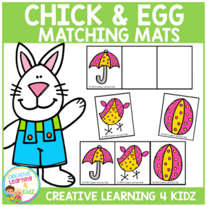 chick and egg matching mats