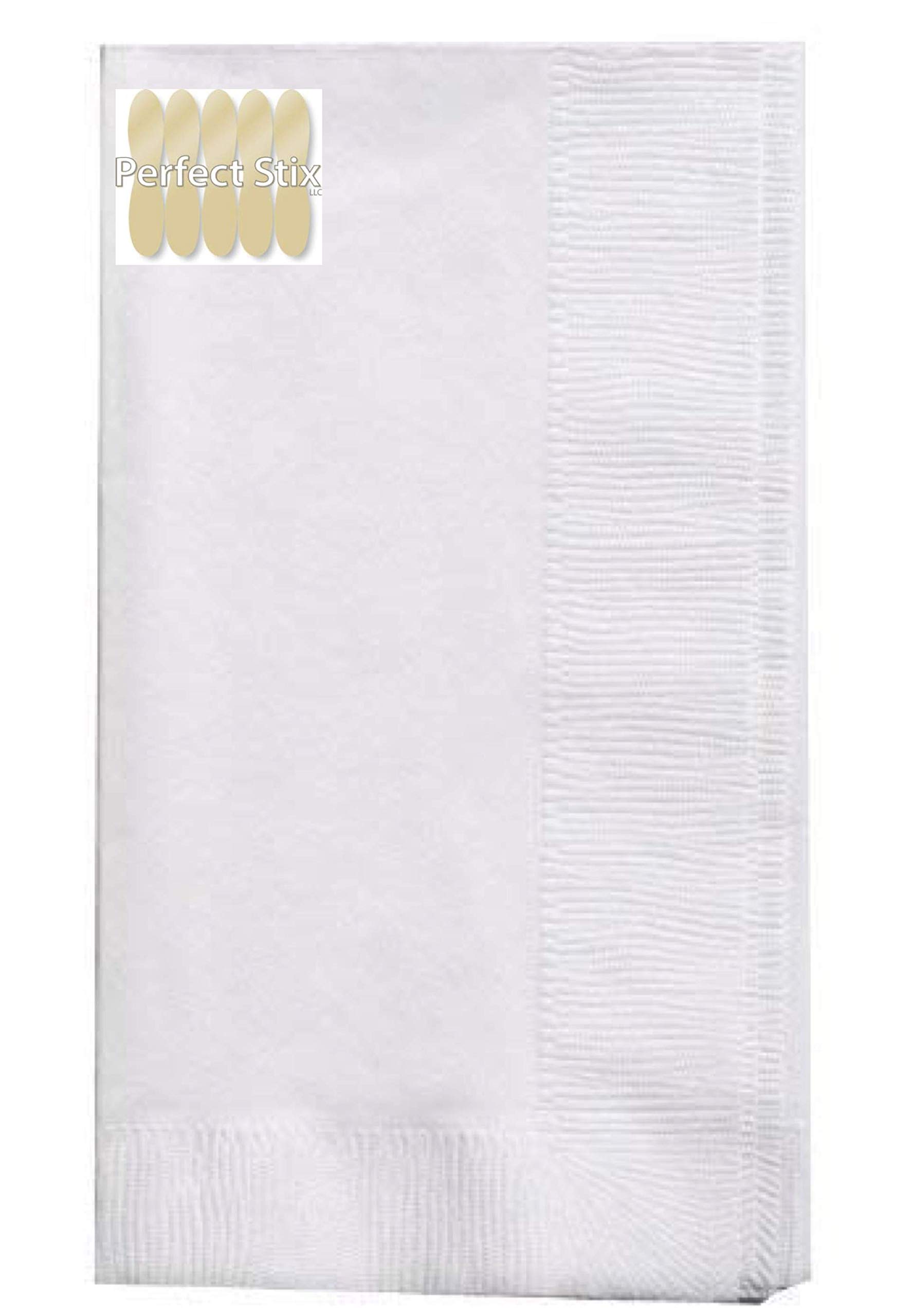 Perfect Stix 2 Ply White Dinner Napkins - Pack of 150ct