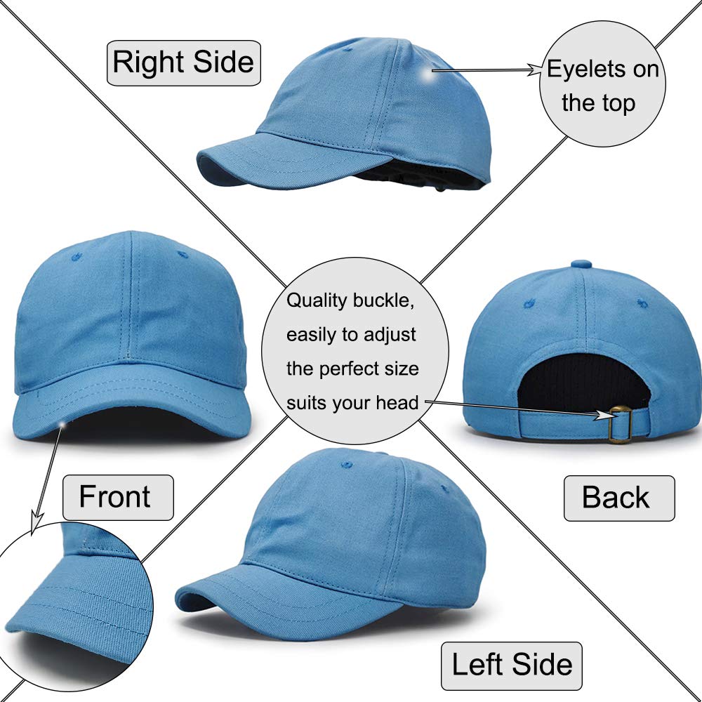 Croogo Short Brim Cap for Men Baseball Hat Stylish Trucker Cap Hat (M-RD02-Sky Blue)