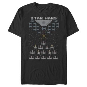 star wars men's warner bros chamber ron banner premium soft hand solid tee, black, xxx-large