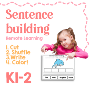 sentence building is fun! reading, writing and coloring printable worksheets ideal for distance learning and homeschool activities for kids 1/2nd grades 50 pages