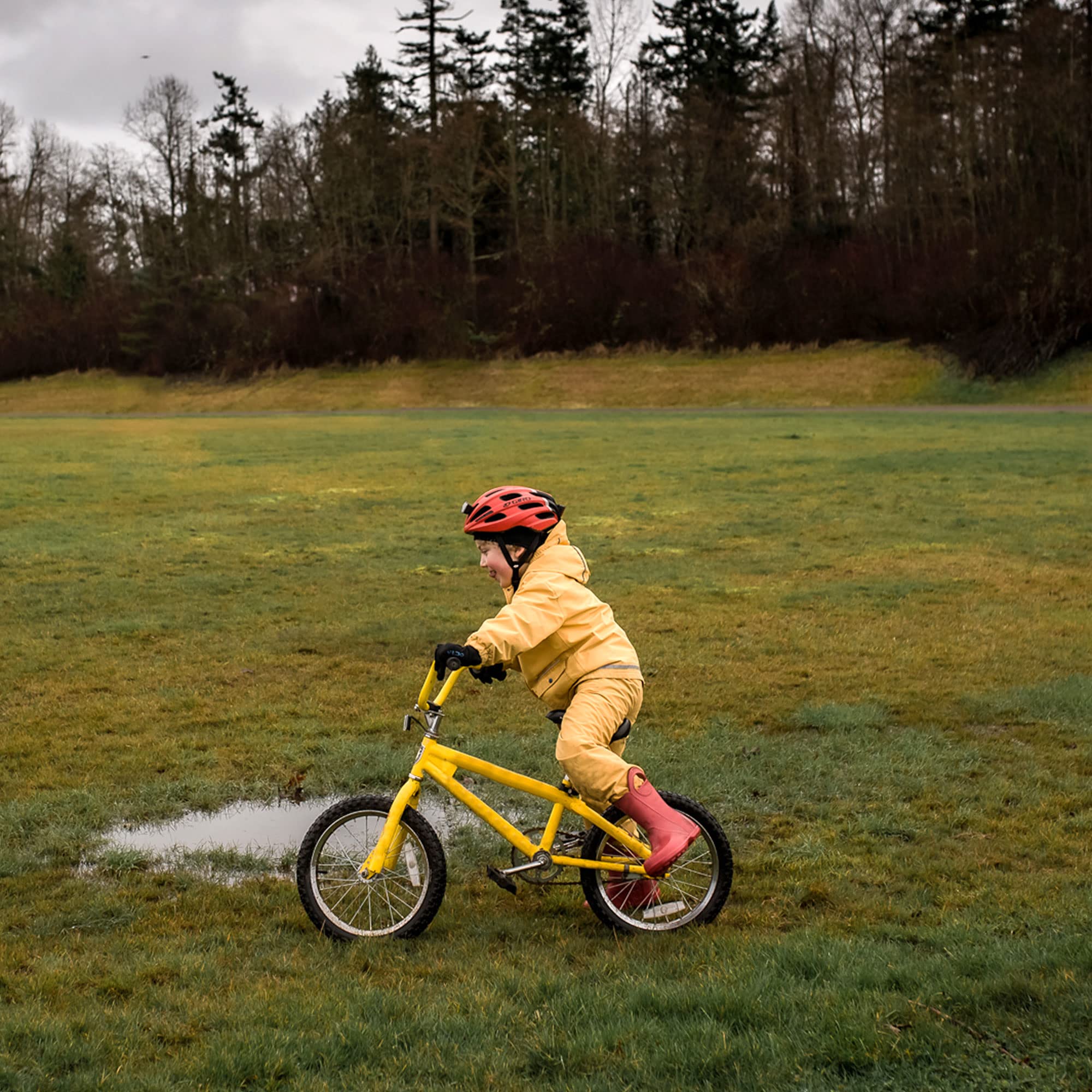 JAN & JUL Toddler Girl Boy Waterproof Pants, Puddle-Dry Single Layer (Single Layer: Yellow, 2T)