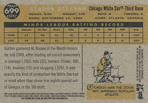 2009 Topps Heritage #699 Gordon Beckham Chicago White Sox (High Series) MLB Baseball Card (RC - Rookie Card) (SP - Short Print) NM-MT