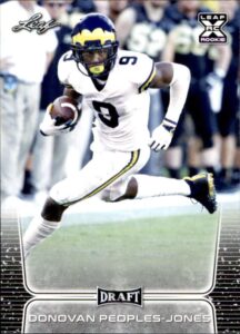 2020 leaf draft #30 donovan peoples-jones rookie football card