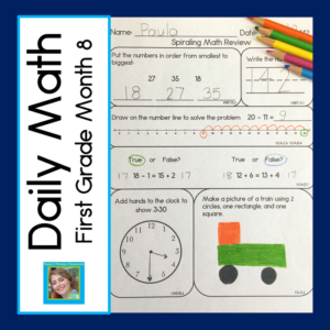 daily math first grade month 8