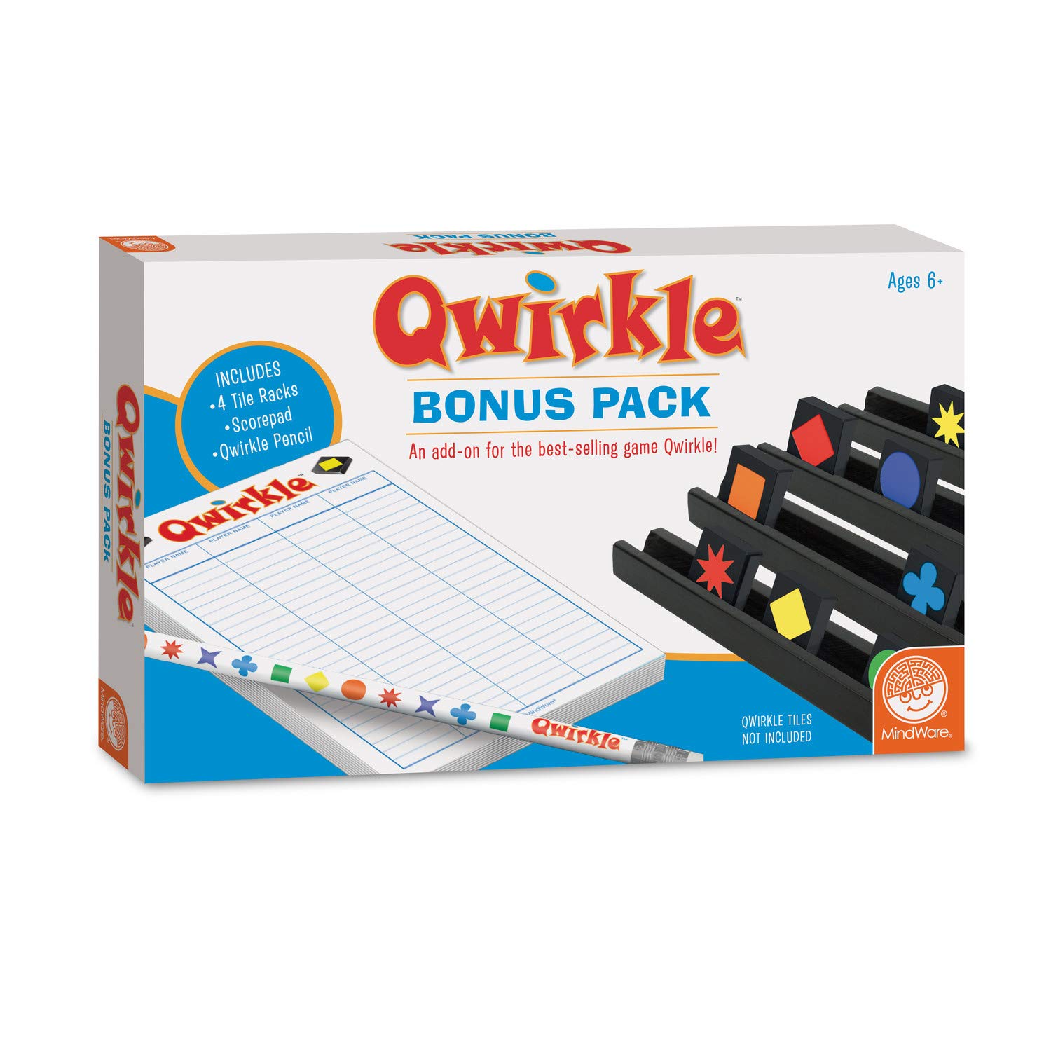 MindWare Qwirkle Strategy Games Pack of 3 – Kit Includes Popular Games Qwirkle, Qwirkle Rummy and Qwirkle Bonus Pack - Ideal Family Games for Game Night and Party Games for Adults - Ages 6 and Up