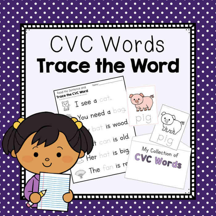 Tracing CVC Words: Teach Your Child or Student to Read