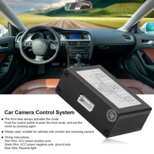 Car Front View Camera Switcher, Smart Car Parking Camera Converter Front Rear View Video Switch Channel Control Box