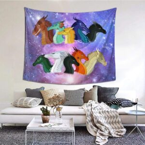 zilld wings of fire jade winglet tapestry wall hanging home decorations for living room bedroom dorm decor 60x51 inch