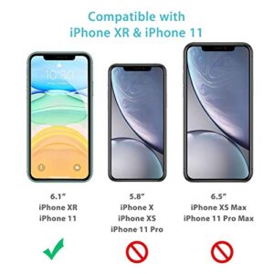 SYNCWIRE Privacy Screen Protector for iPhone 11/XR 6.1'', 2-Pack Unbreakable Anti Spy Tempered Glass Saver Black[Easy Installation Frame][10X Stronger][Bubble Free][Sensitive Touch]