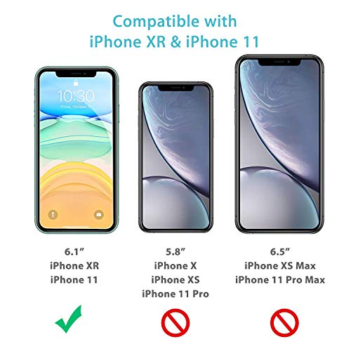 SYNCWIRE Privacy Screen Protector for iPhone 11/XR 6.1'', 2-Pack Unbreakable Anti Spy Tempered Glass Saver Black[Easy Installation Frame][10X Stronger][Bubble Free][Sensitive Touch]