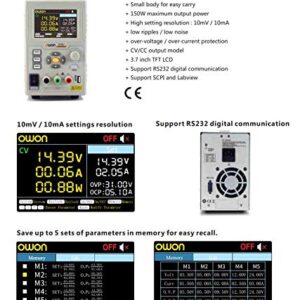 DC Power Supply OWON SP3051 1 Channel,MAX 150W Output Power Supply 30V 5A