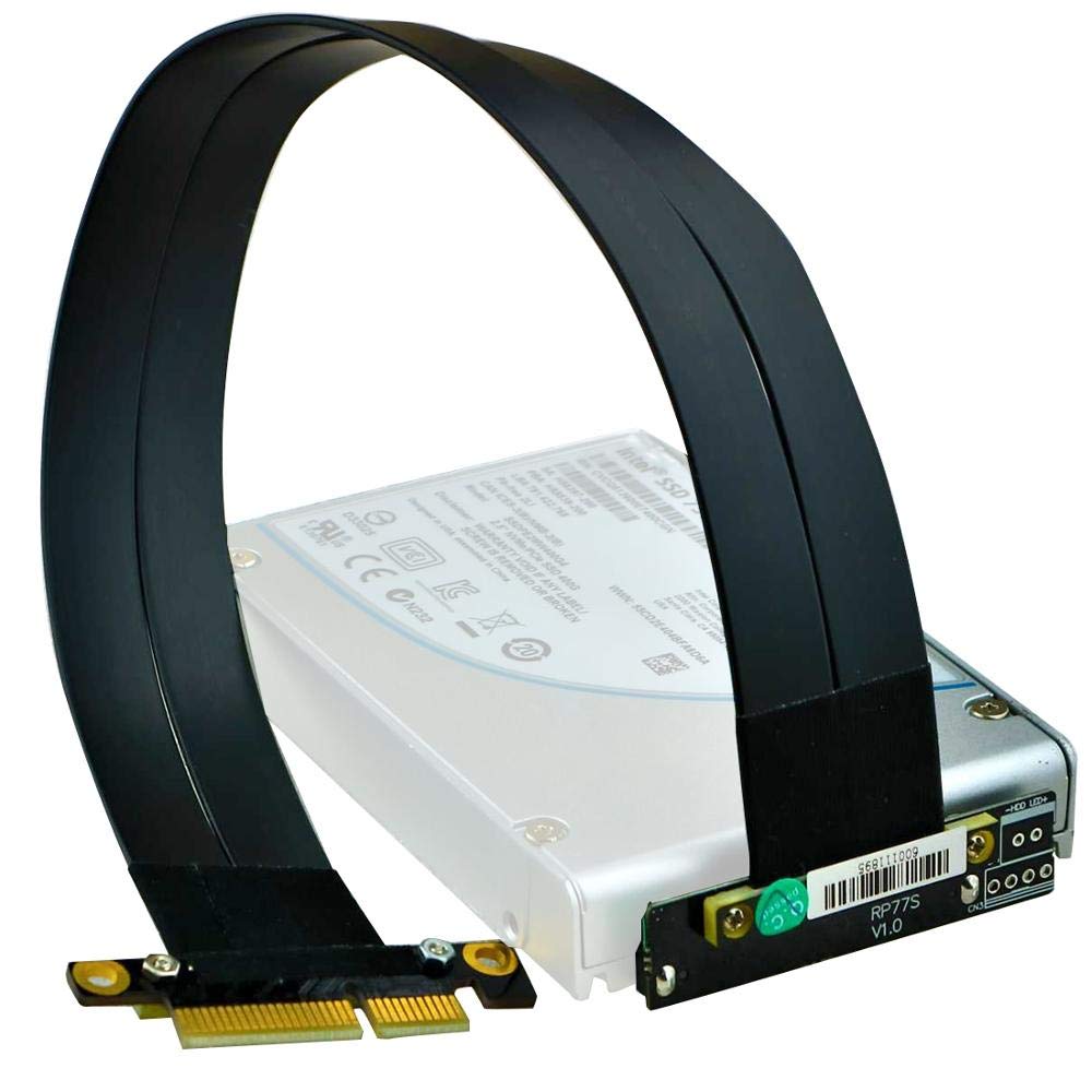 ADT-LINK Riser U.2 Interface U2 to PCI-E 3.0 x4 SFF-8639 NVMe Solid State Transfer Extension Data Gen3.0 Cable 4 PCIe 4X for U.2 NVME SSD