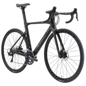 savadeck carbon road bike, t800 carbon fiber frame 700c racing bicycle with 105 r7000 22 speed groupset and mechanical disc brake, ultra-light carbon bike (black, 54cm)