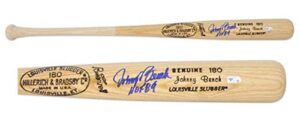 johnny bench cincinnati reds autographed louisville slugger bat with "hof 89" inscription - autographed mlb bats