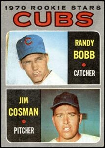 1970 topps # 429 cubs rookies randy bobb/jim cosman chicago cubs (baseball card) ex+ cubs