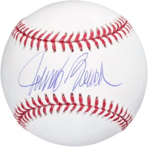 johnny bench cincinnati reds autographed baseball - autographed baseballs