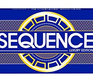 Sequence Luxury Edition - Stunning Set with Deluxe, Cushioned, Roll-Flat Game Mat - Amazon Exclusive by Goliath , Blue, 2-12 players