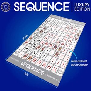 Sequence Luxury Edition - Stunning Set with Deluxe, Cushioned, Roll-Flat Game Mat - Amazon Exclusive by Goliath , Blue, 2-12 players