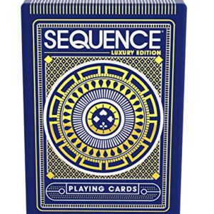 Sequence Luxury Edition - Stunning Set with Deluxe, Cushioned, Roll-Flat Game Mat - Amazon Exclusive by Goliath , Blue, 2-12 players