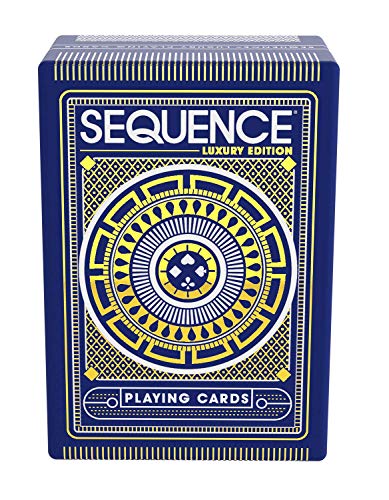 Sequence Luxury Edition - Stunning Set with Deluxe, Cushioned, Roll-Flat Game Mat - Amazon Exclusive by Goliath , Blue, 2-12 players