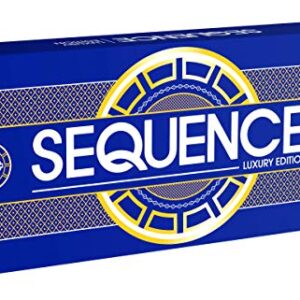 Sequence Luxury Edition - Stunning Set with Deluxe, Cushioned, Roll-Flat Game Mat - Amazon Exclusive by Goliath , Blue, 2-12 players