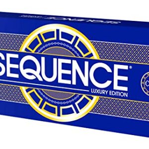 Sequence Luxury Edition - Stunning Set with Deluxe, Cushioned, Roll-Flat Game Mat - Amazon Exclusive by Goliath , Blue, 2-12 players