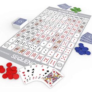 Sequence Luxury Edition - Stunning Set with Deluxe, Cushioned, Roll-Flat Game Mat - Amazon Exclusive by Goliath , Blue, 2-12 players