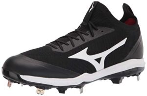 mizuno mens cleat baseball shoe, black/white, 13 us