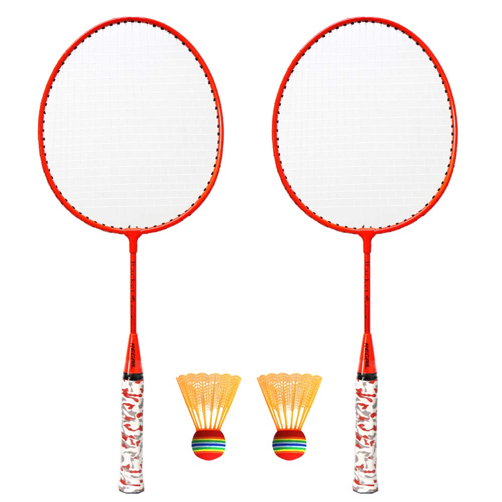 Lixada 1 Pair Badminton Rackets with Balls 2 Player Badminton Set for Indoor Outdoor Sport Game