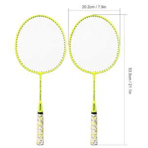 Lixada 1 Pair Badminton Rackets with Balls 2 Player Badminton Set for Indoor Outdoor Sport Game