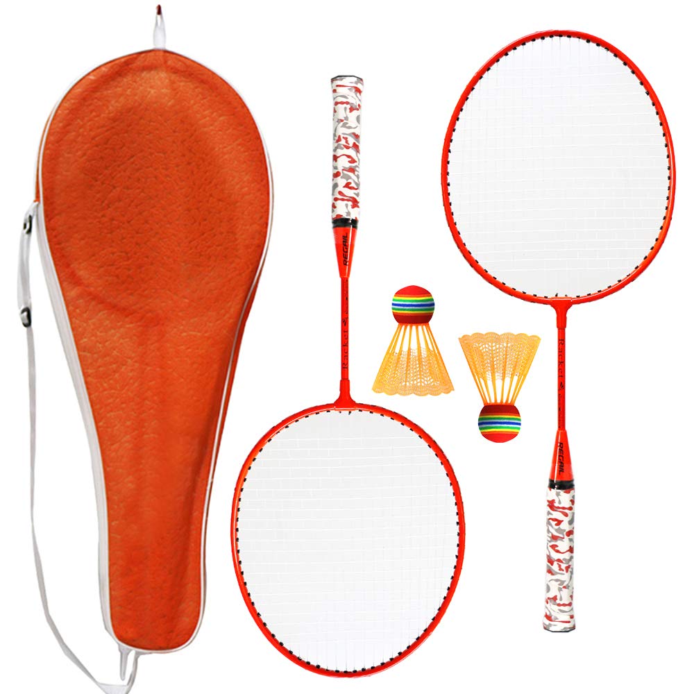 Lixada 1 Pair Badminton Rackets with Balls 2 Player Badminton Set for Indoor Outdoor Sport Game