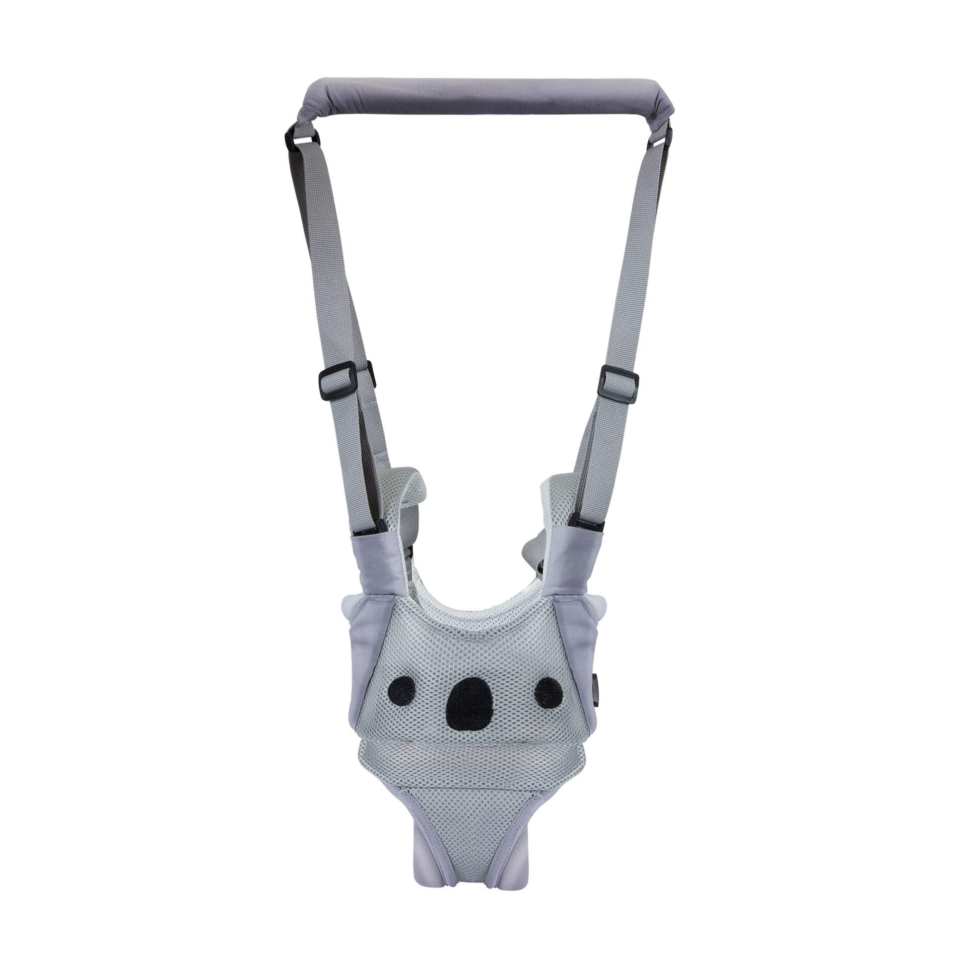 Baby Walker Harness Adjustable Handheld Baby Walking Assistant Pulling and Lifting Dual Use 7-24 Month Multi-Function Detachable Breathable Safe Stand and Walk Learning Helper (Grey)