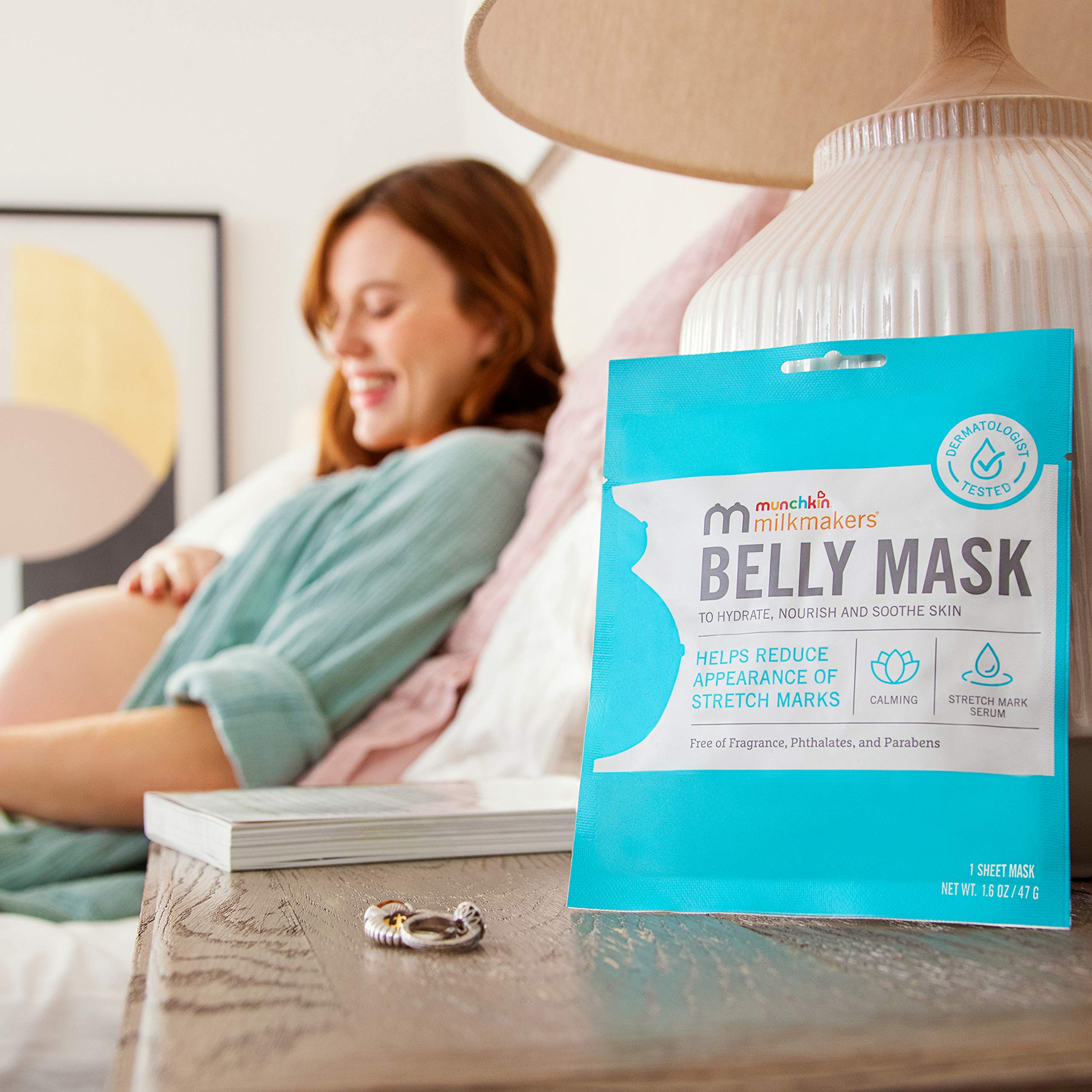 Munchkin® Milkmakers® Belly Mask for Pregnancy Skin Care & Stretch Marks, 3 Sheet Masks