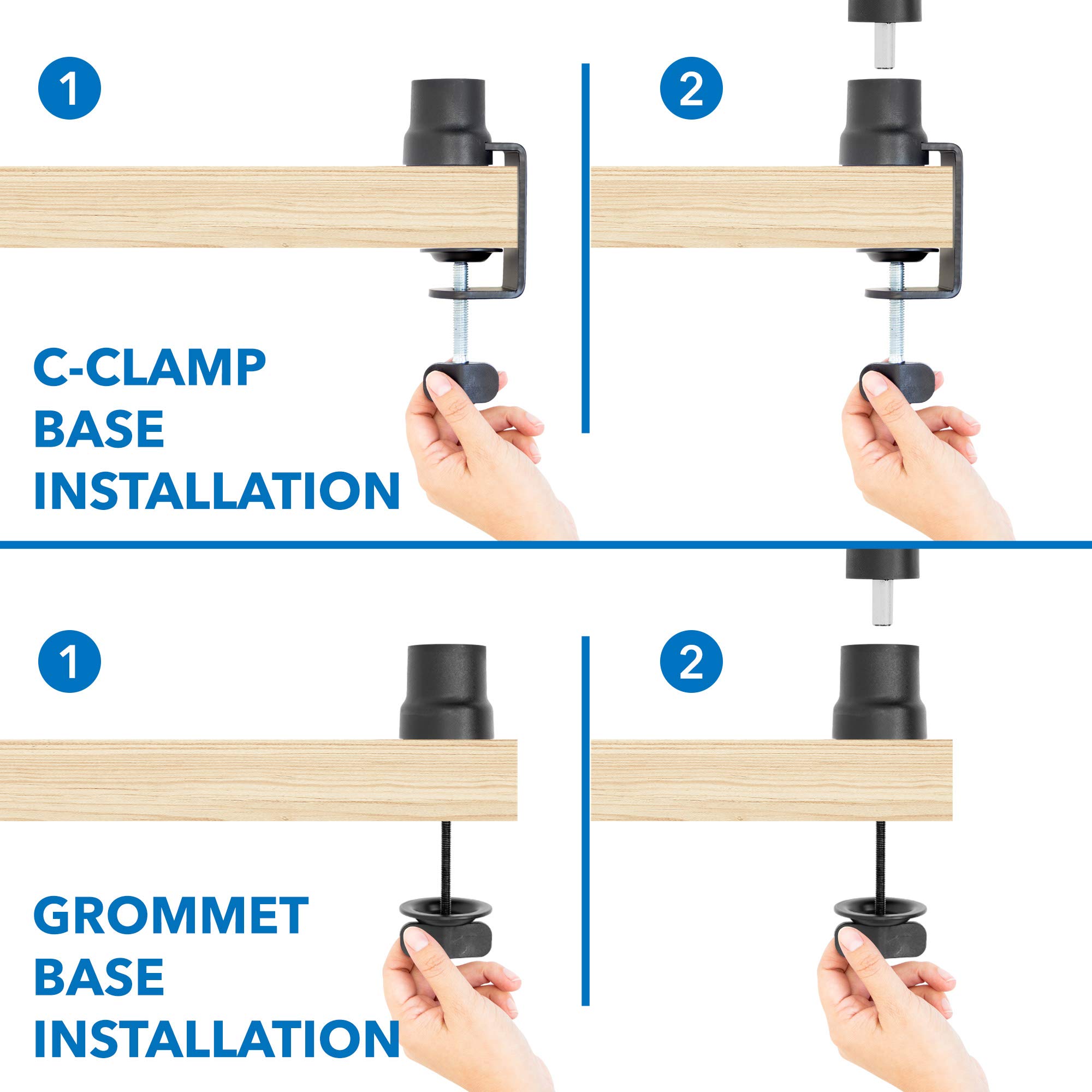 MOUNT-IT! Adjustable Microphone Boom Arm [3/8’’ to 5/8’’ Screw Adapter] Suspension Scissor Mic Stand, Desk Mount For Blue Snowball, Yeti, & Other Studio and Gaming Microphones (With Cable Management)