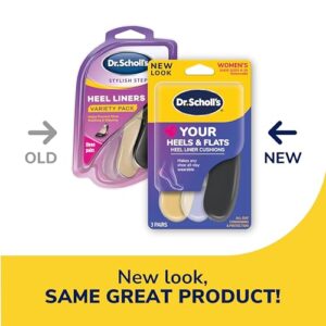 Dr. Scholl's® Love Your Heels & Flats Heel Liner Cushions, Helps Prevent Uncomfortable Shoe Rubbing at The Heel and Helps Prevent Shoe Slipping for Shoes That are Too Big, 3 Pair