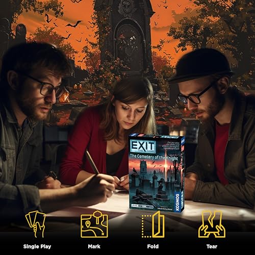 Thames & Kosmos EXIT: The Cemetery of The Knight| Escape Room Game in a Box| EXIT: The Game – A Kosmos Game | Family – Friendly, Card-Based at-Home Escape Room Experience for 1 to 4 Players, Ages 12+