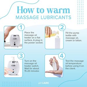 JJ CARE Lotion Warmer w/ 300ml Oil Warmer Pump Bottle, Massage Oil Warmer for Massage Therapy, Lotion Warmer Dispenser Heated, Oil Warmer for Massage, Lotion Bottle Warmer, Massage Oil Warmer Electric